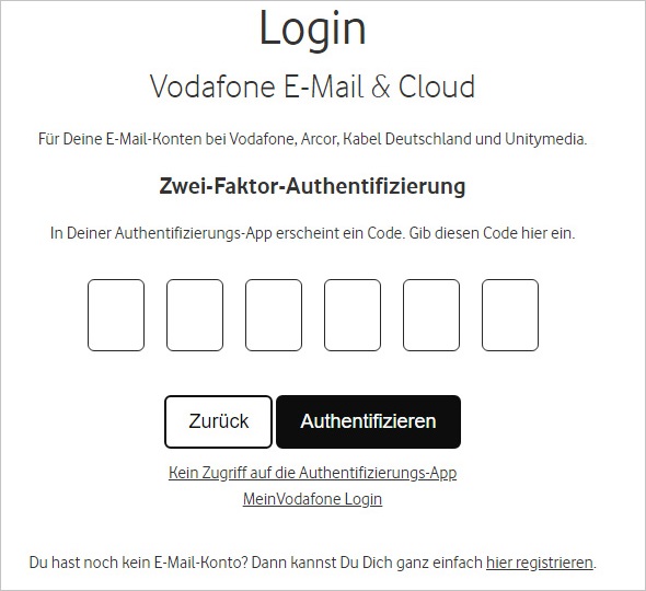 Hilfe | Vodafone E-Mail & Cloud - Service-Themen